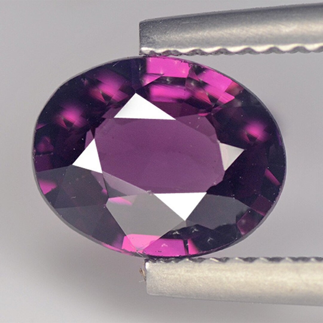 Natural Purple Pink Spinel: 1.6 Cts Oval Step Cut Gemstone - Etsy