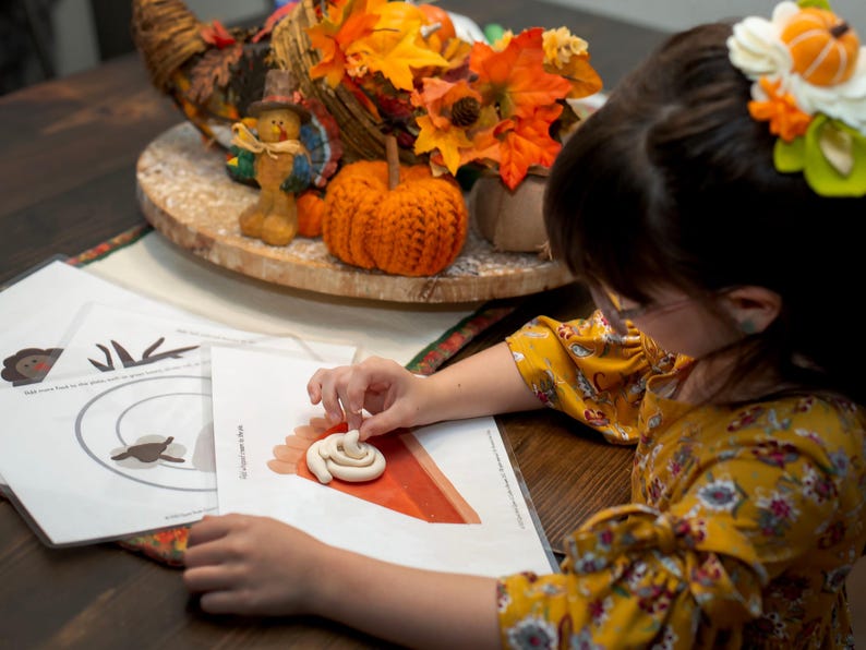 Fall Play Dough Mats, November Preschool Activity - Etsy
