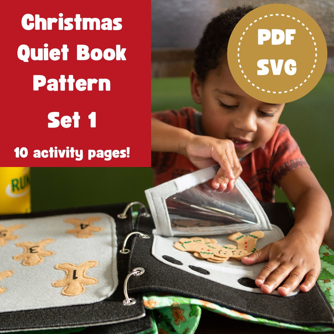 Christmas Quiet Book Pattern, Christmas Busy Book Template, Quiet Book ...