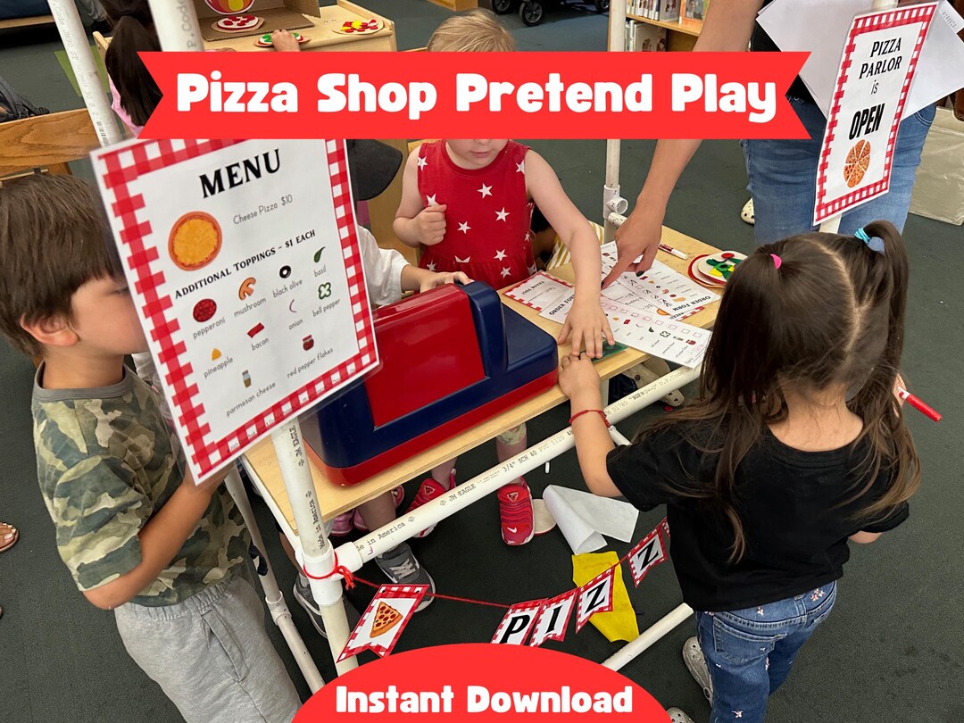 Pizza Shop Pretend Play Set Up: Printable Preschool Activity (PDF) - Etsy
