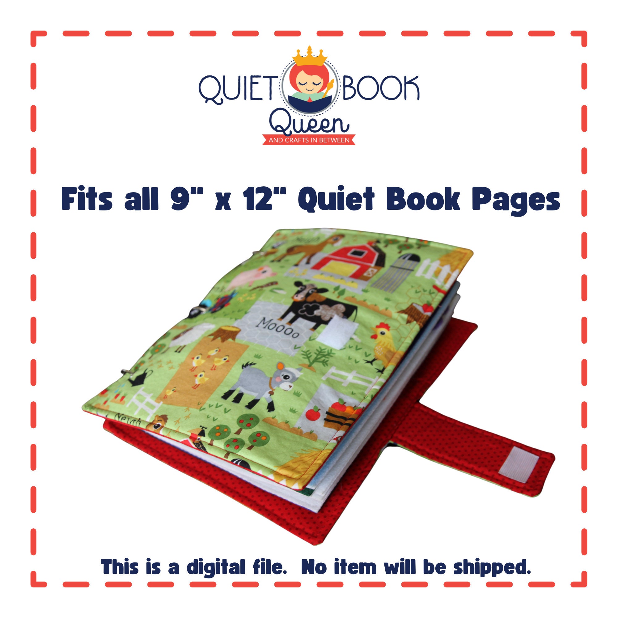 Quiet Book Cover Sewing Pattern, Busy Book, Sewing Tutorial, Montessori ...