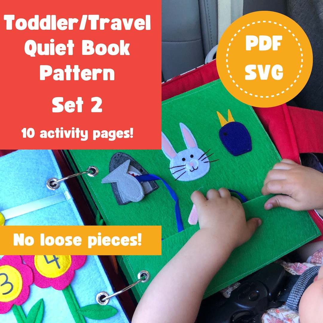 Toddler Quiet Book, Busy Book, Sewing Pattern, Felt Book, Sensory Book ...