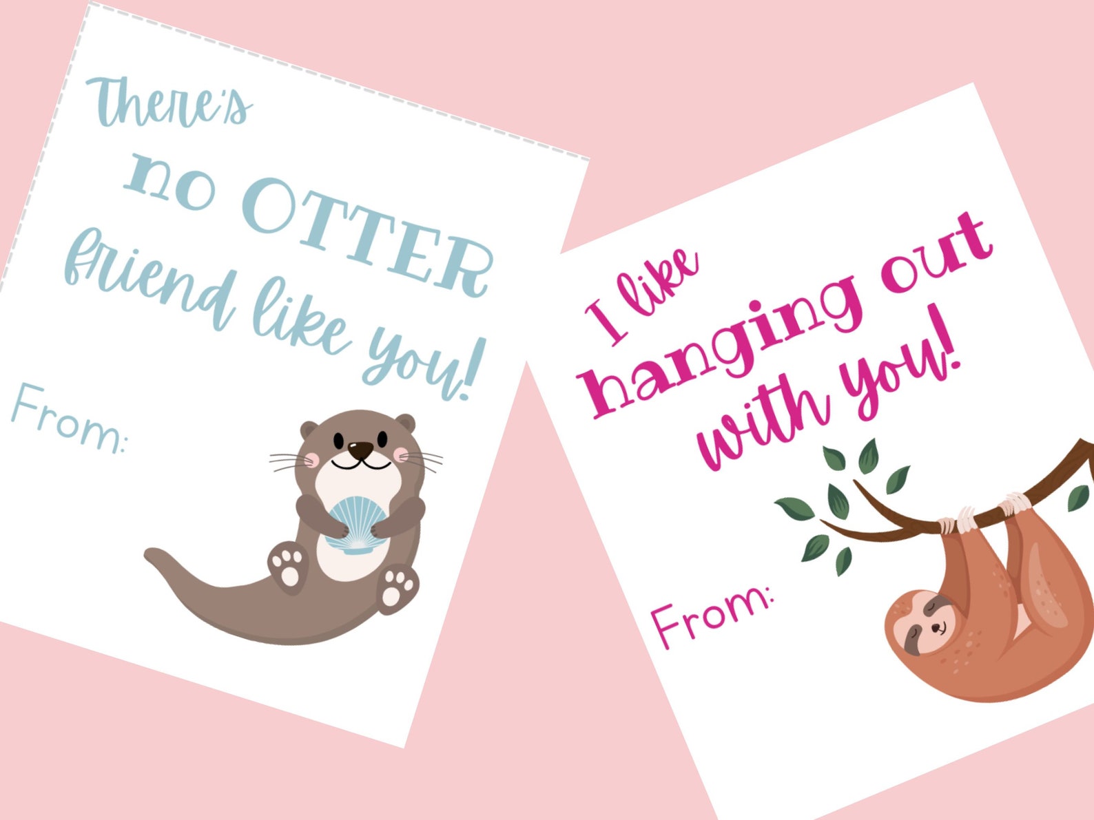 Printable Valentine's Day Cards, Animal Valentines, Non Candy Valentine ...