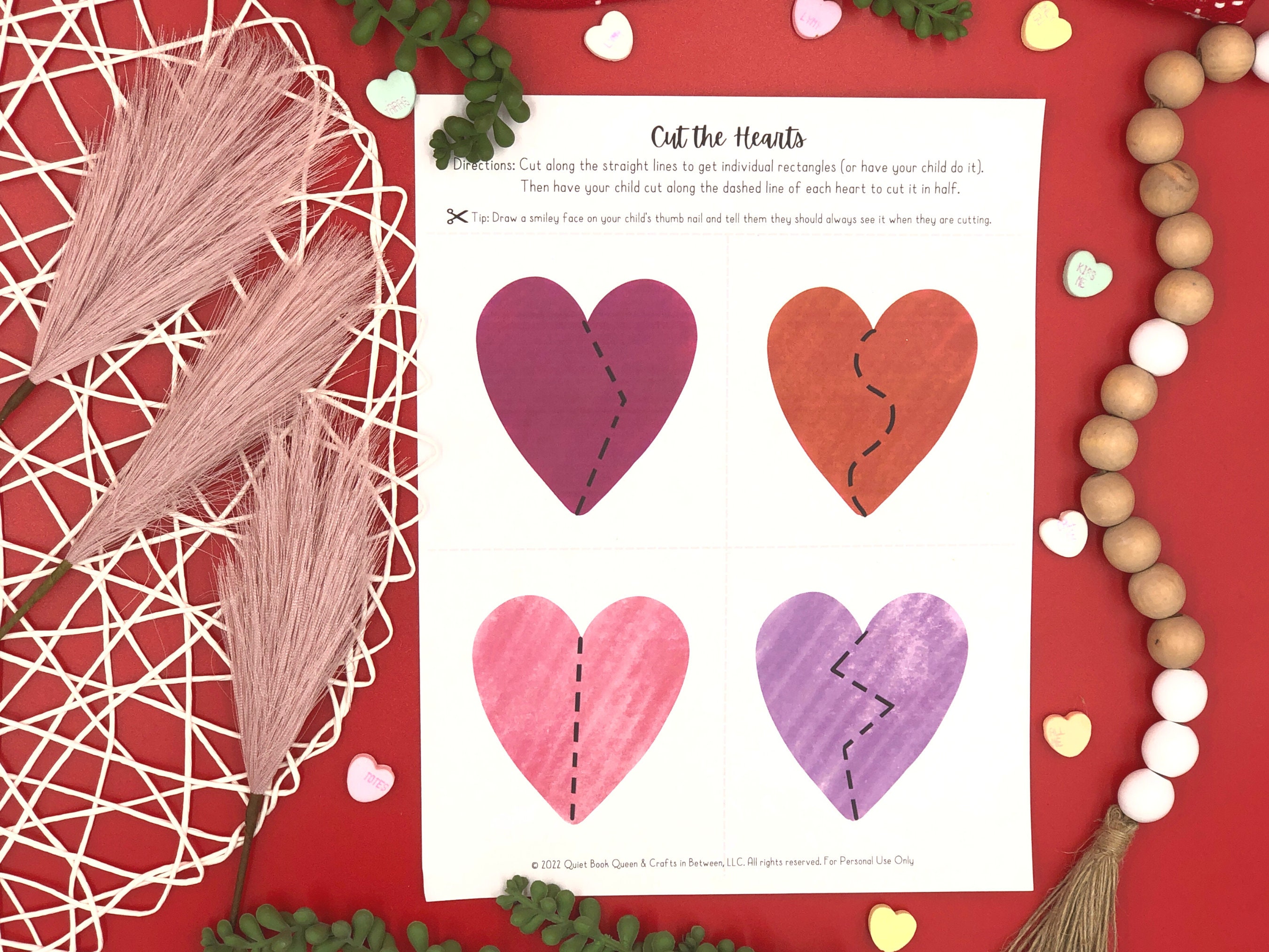 Cutting Activities, February Activity for Kids, Preschool Printable ...