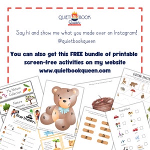 Elementary Age Quiet Book Pattern, Homeschool Activity Book, Montessori ...