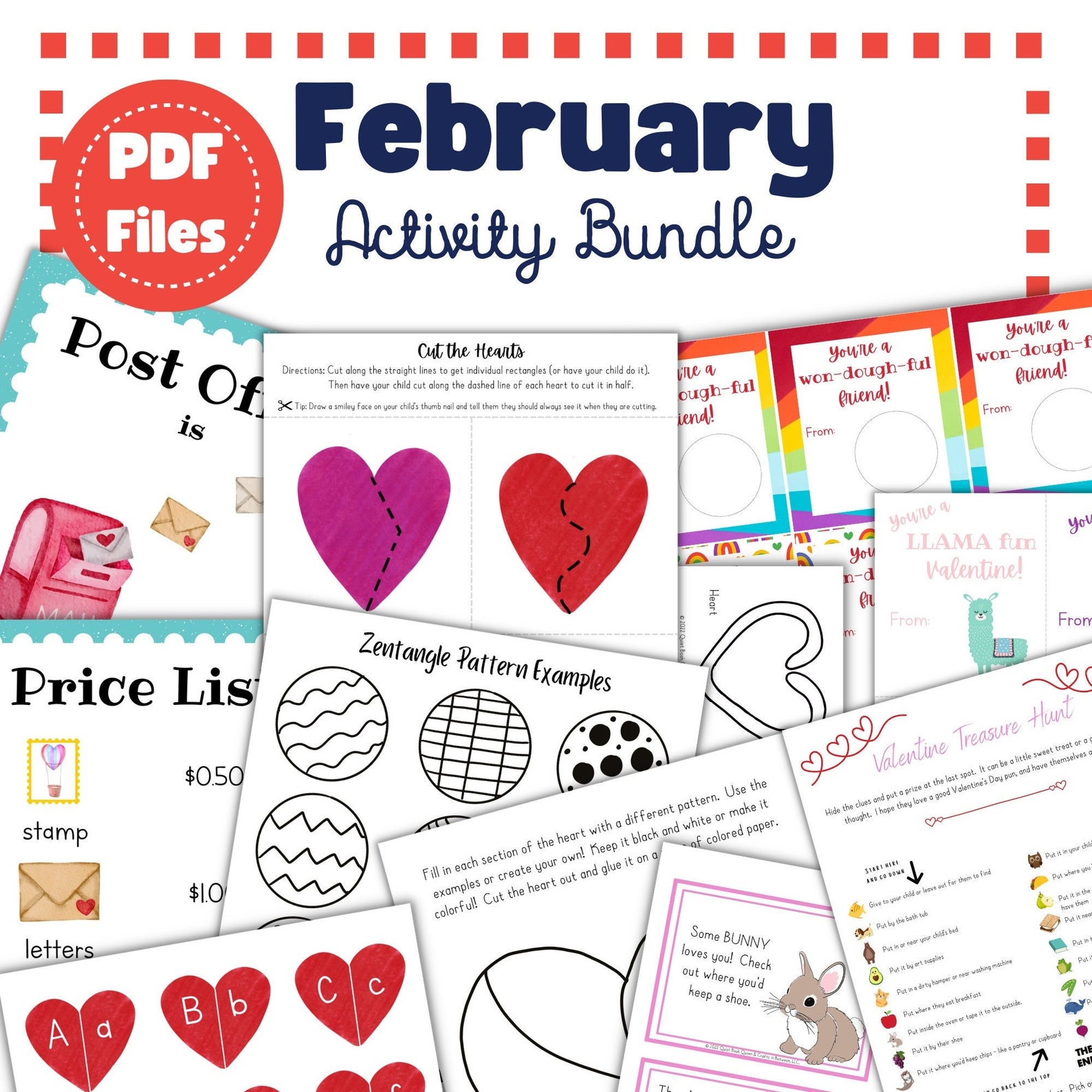 Valentine's Day Preschool Activities, February Printable Activities for ...