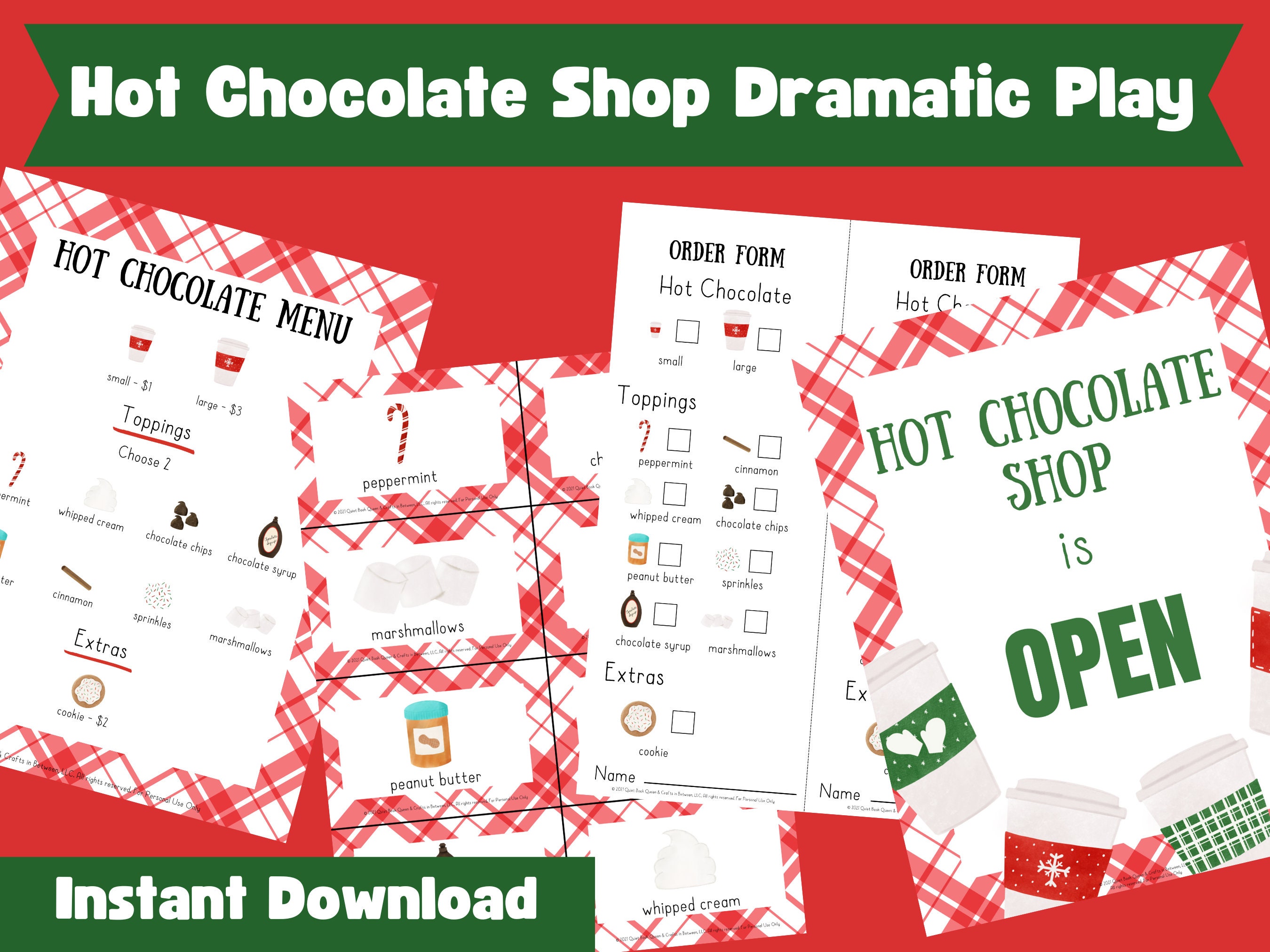 Hot Chocolate Dramatic Play Pretend Play Set Up Hot Cocoa Stand