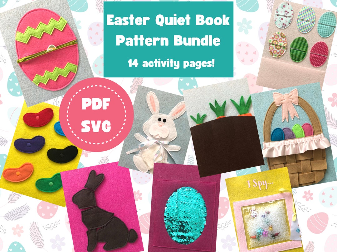 Easter Quiet Book Pattern, Spring Busy Book Template, Quiet Book Sewing ...