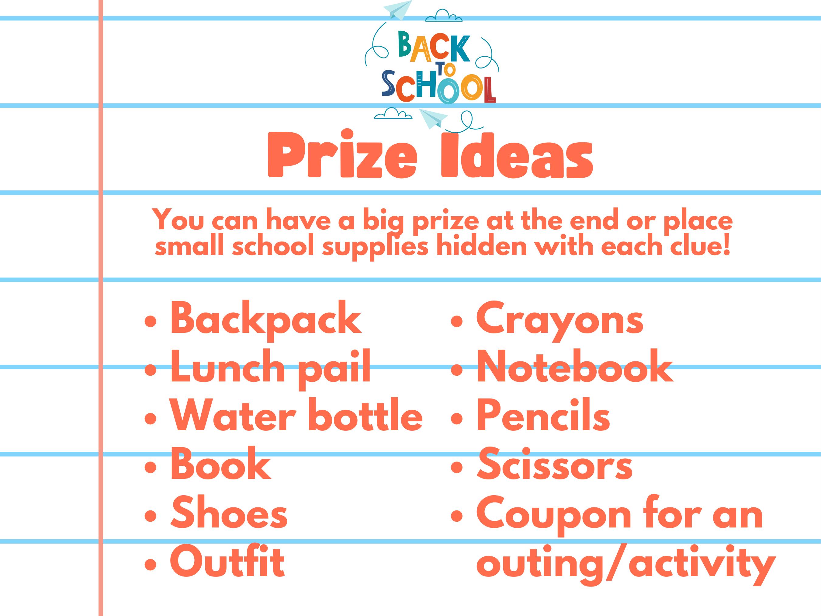 Back to School Treasure Hunt: Printable Scavenger Hunt Game (ages 3-7 ...