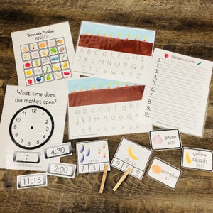Farmer's Market Dramatic Play, Printable Learning Activity Bundle ...