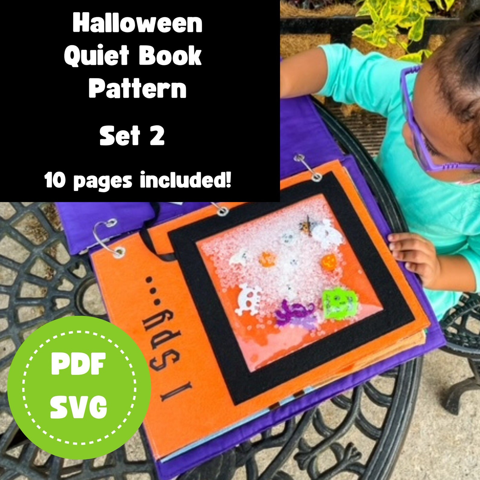 Halloween Quiet Book Pattern, Halloween Busy Book Template, Quiet Book ...