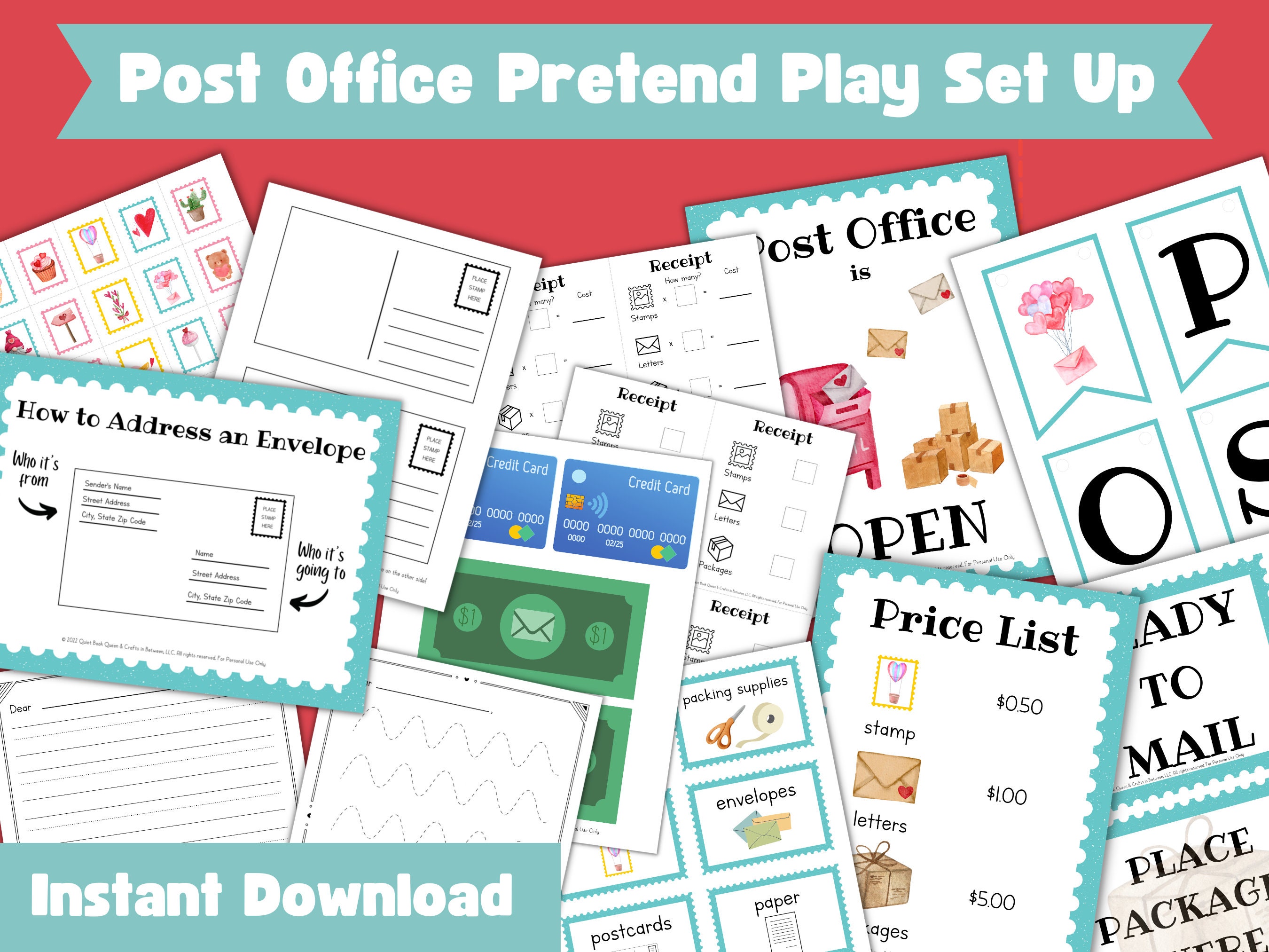 Preschool Dramatic Play, Post Office Pretend Play Set Up, Valentine's ...