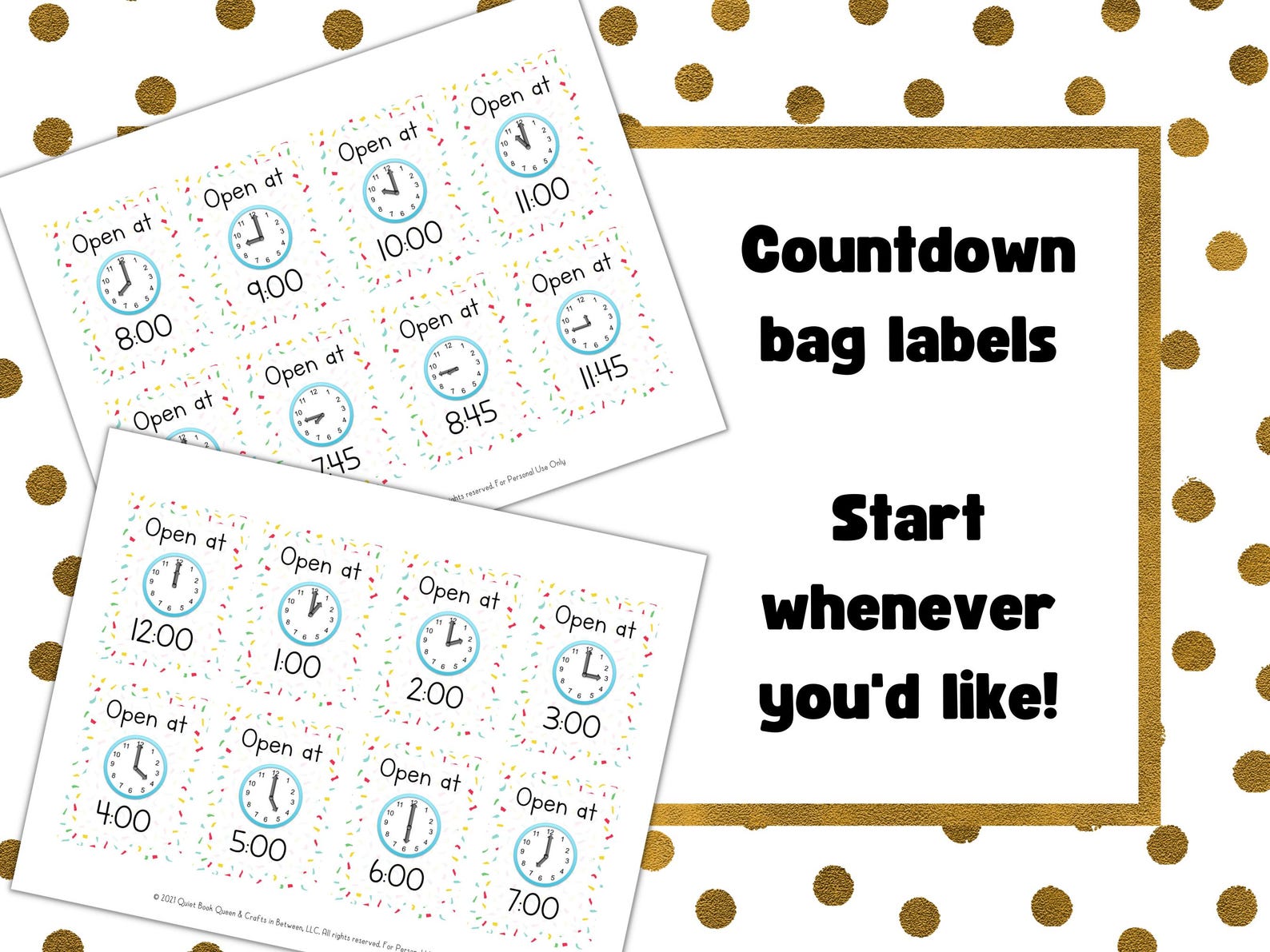 New Year's Eve Countdown Activity Bundle for Kids: Games, Goals ...
