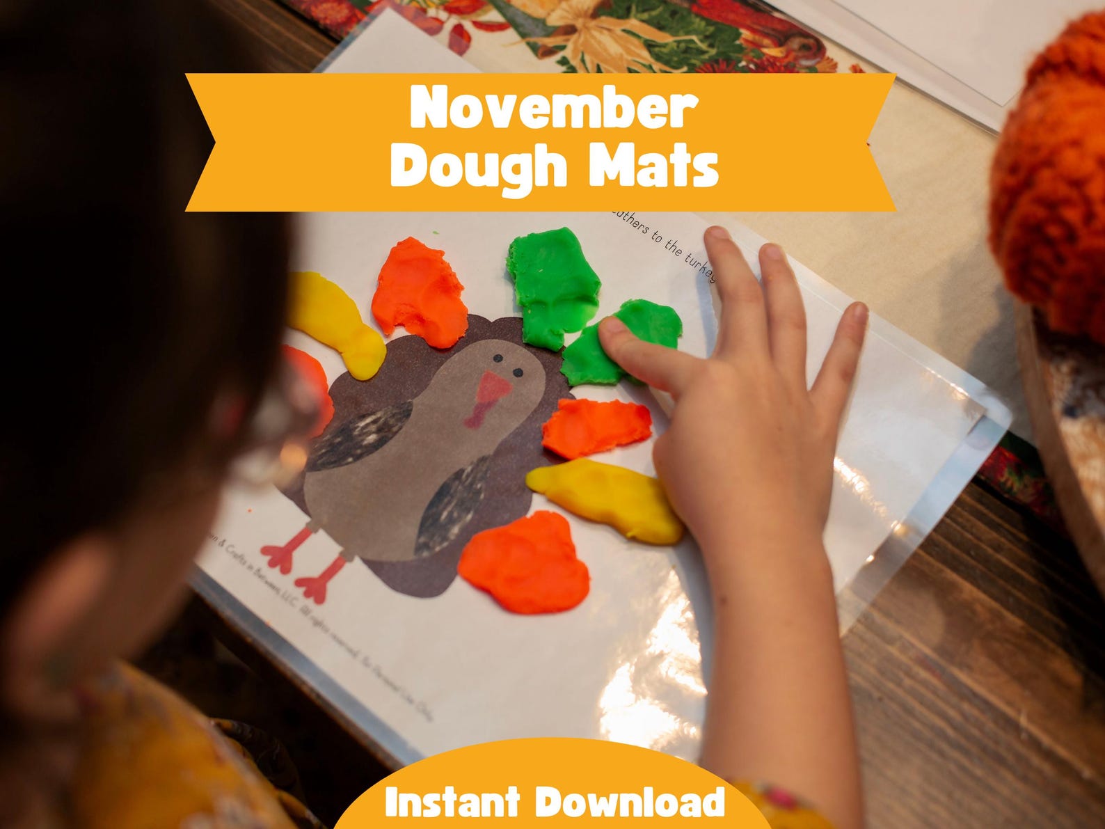 Fall Play Dough Mats, November Preschool Activity - Etsy