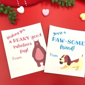 Printable Valentine's Day Cards, Animal Valentines, Non Candy Valentine ...