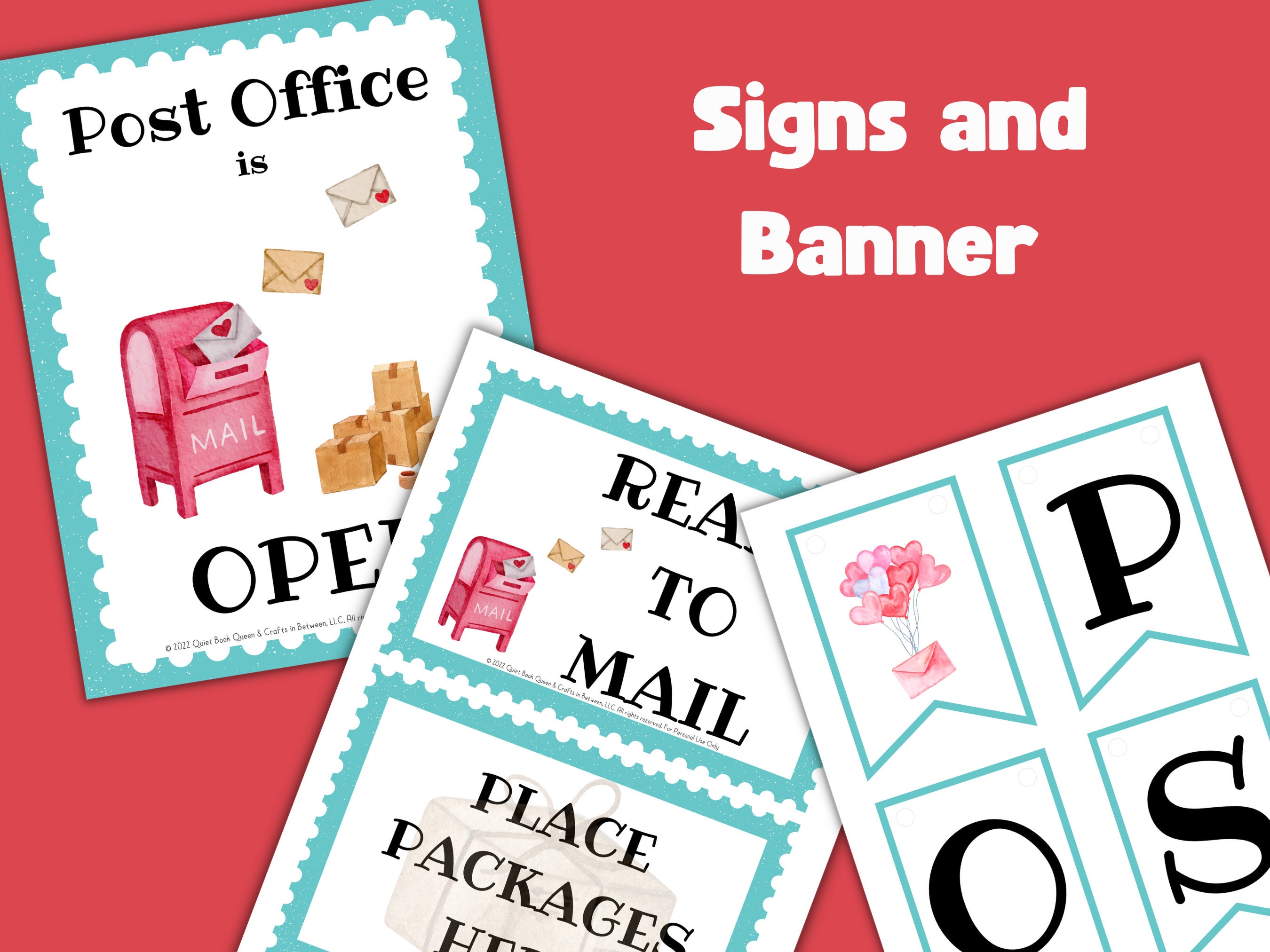 Post Office Dramatic Play Valentine's Day Activity - Etsy