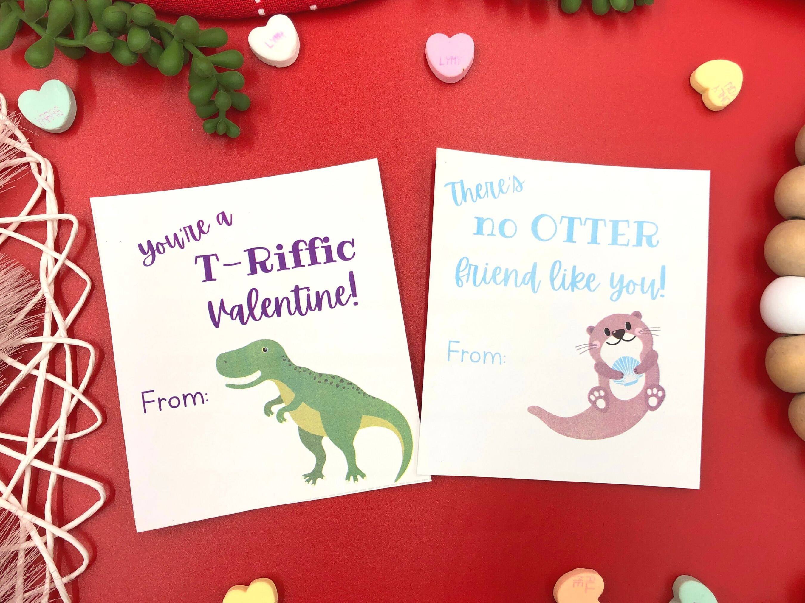 Printable Valentine's Day Cards, Animal Valentines, Non Candy Valentine ...