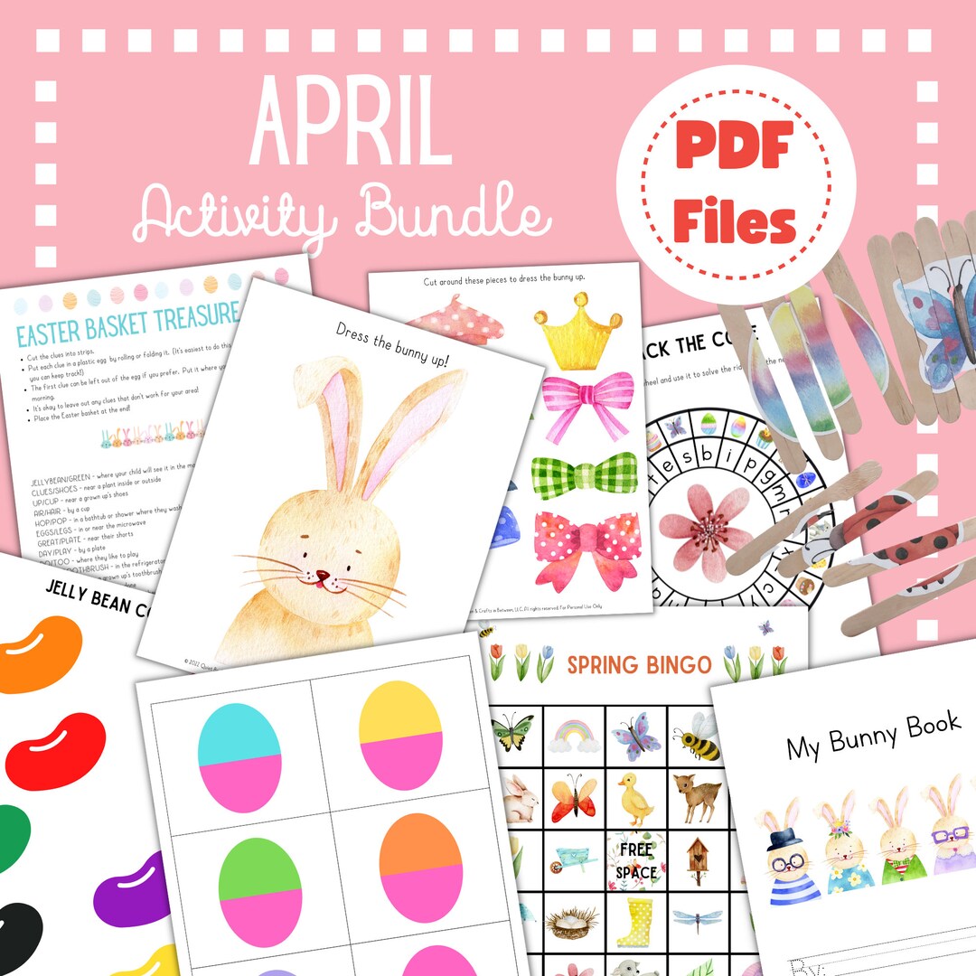 Spring Activity Bundle: Easter Treasure Hunt, Bingo, Puzzle (PDF Files ...