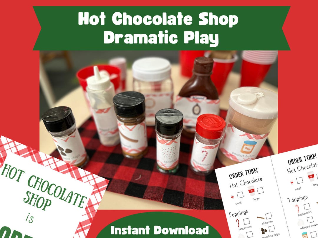 Hot Chocolate Stand Pretend Play Set (PDF Printable) - Etsy