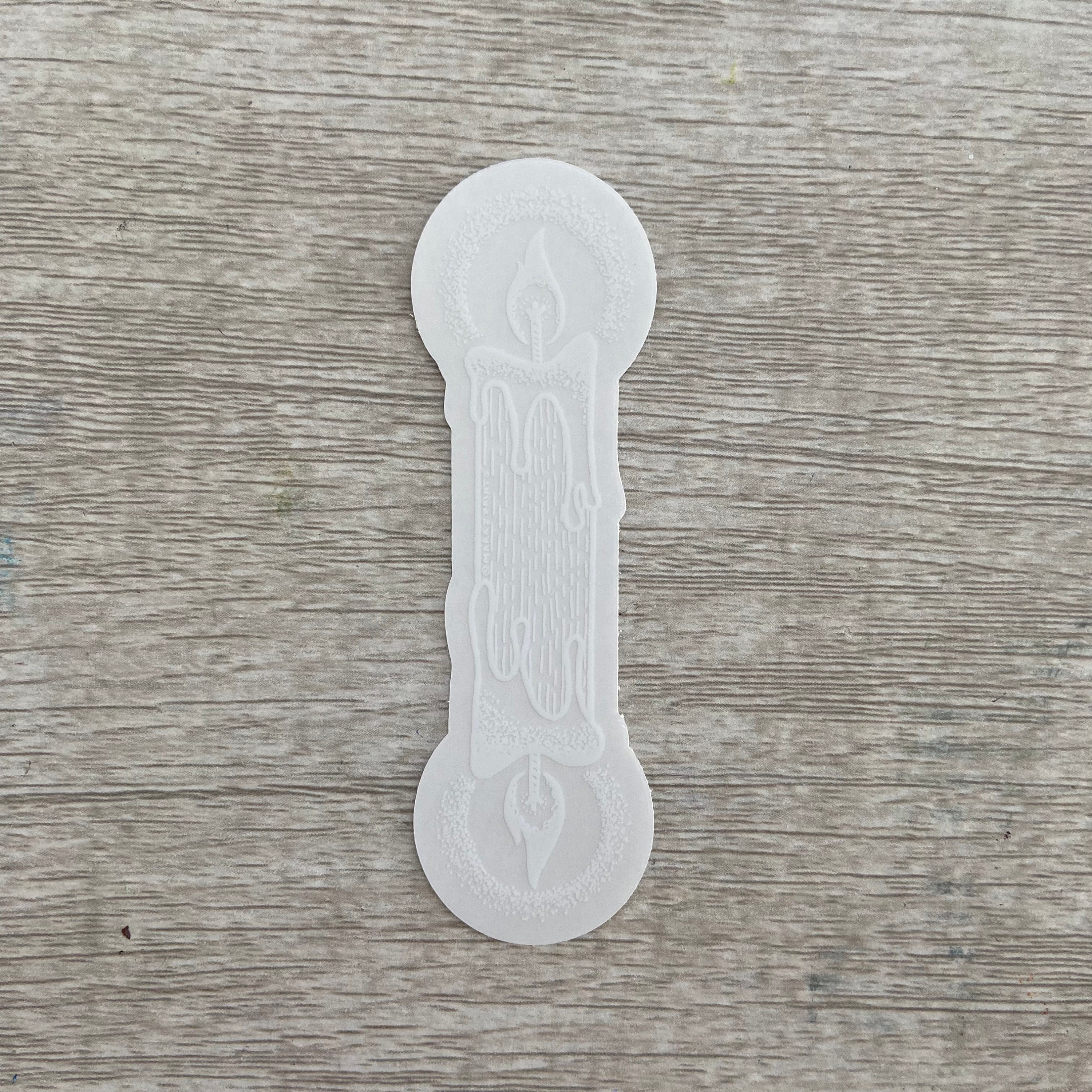 Double Sided Burning Candle Vinyl Sticker - Etsy