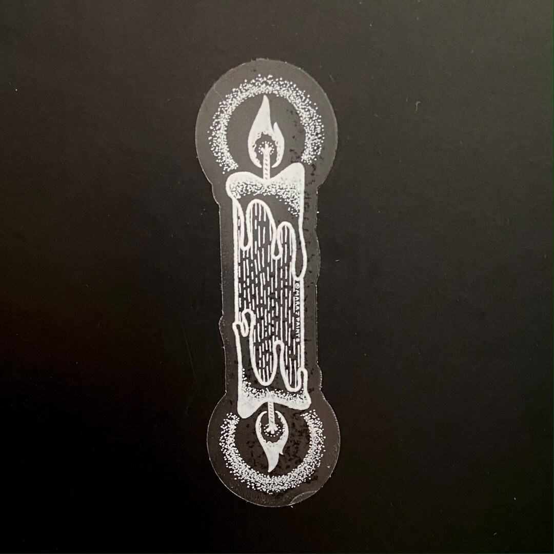Double Sided Burning Candle Vinyl Sticker - Etsy