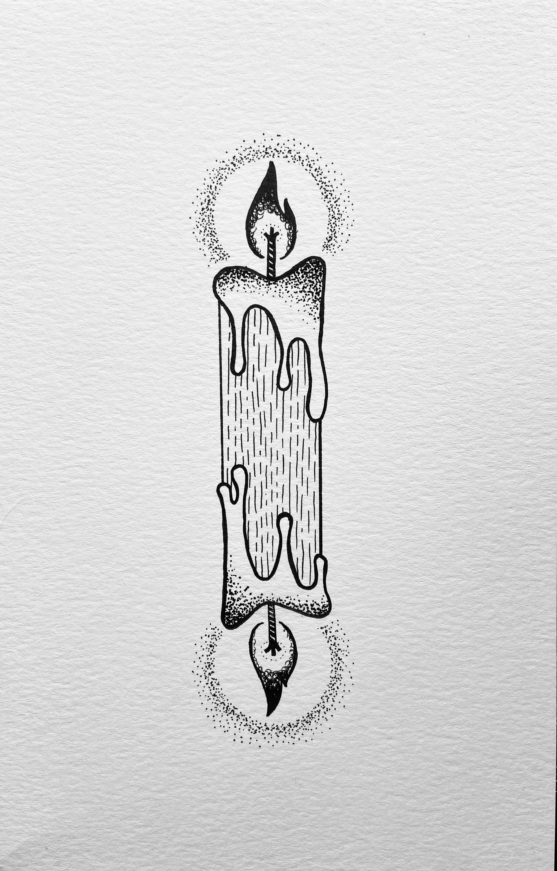 Double Sided Burning Candle Vinyl Sticker - Etsy