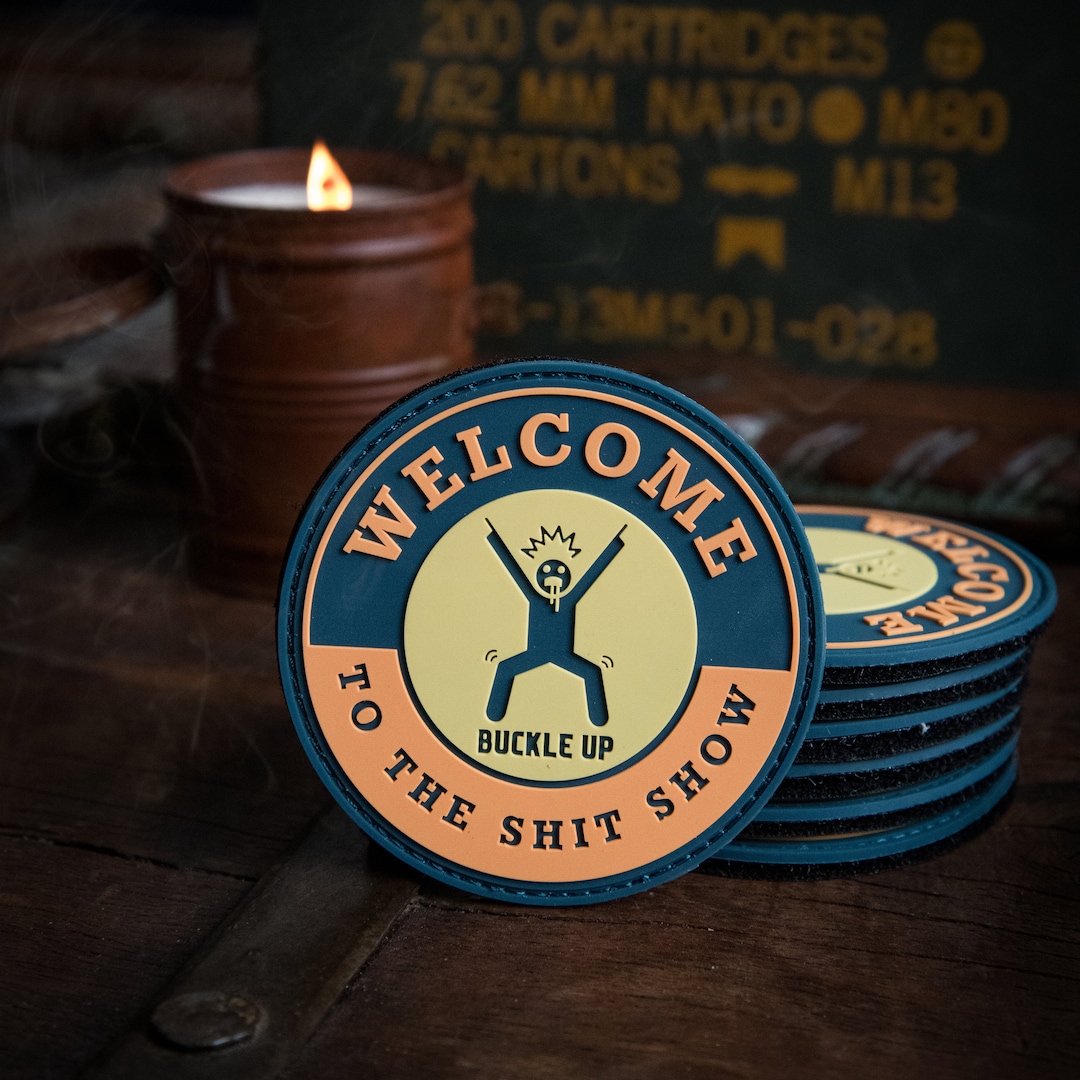 Rubber PVC Patch With Velcro Backing Large 3.5’‘ Decoration Display ...