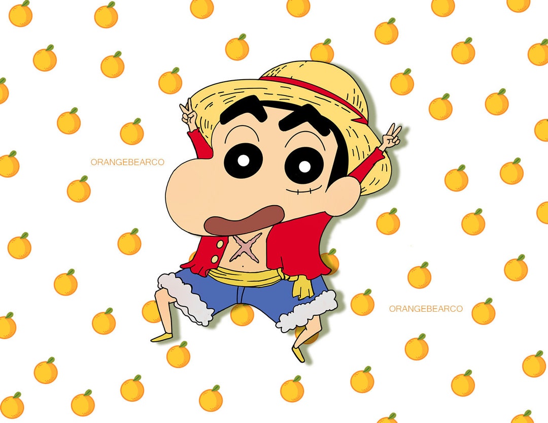 Shin Chan Luffy Aka Shuffy Chan Funny Sticker Cosplay - Etsy