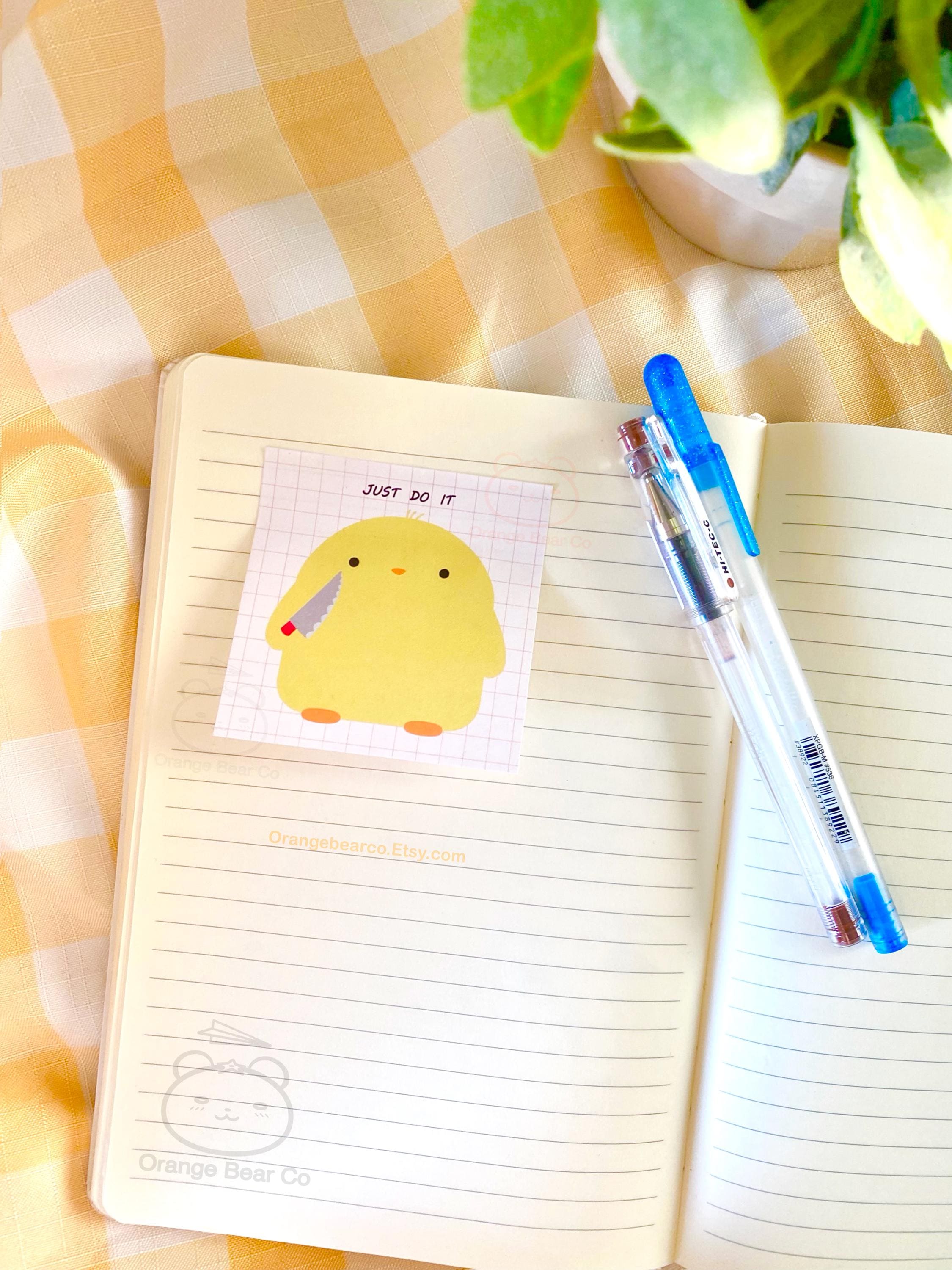 Motivational Funny Sticky Note Cute Chibi Duck Great for to Do Lists ...