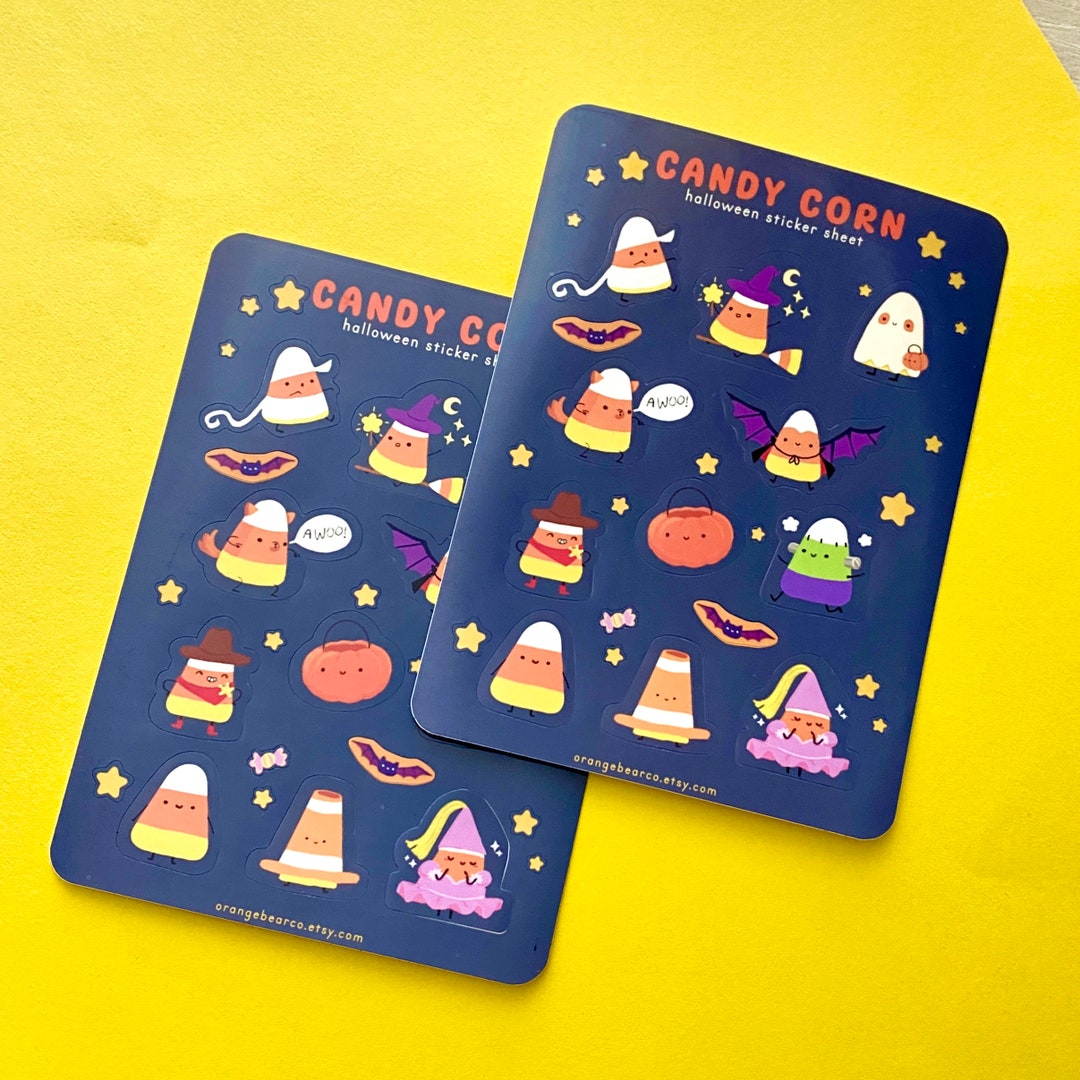 Candy Corn Halloween Theme Decorative Planner Sticker Sheet Stationery ...