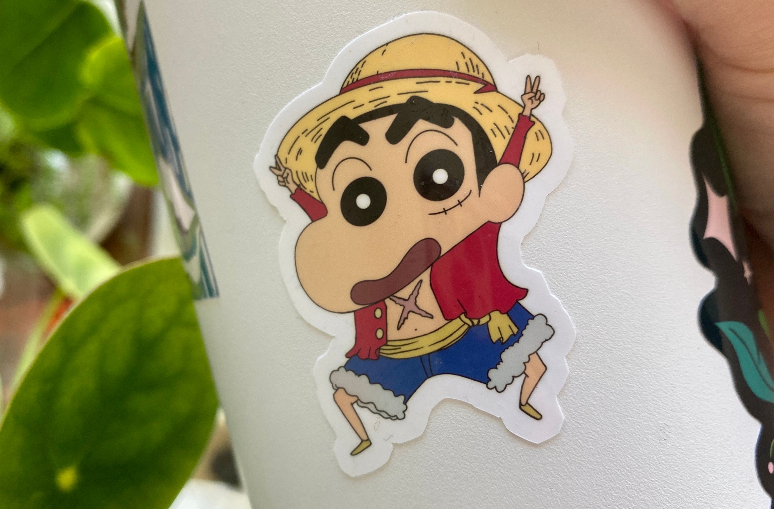 Shin Chan Luffy Aka Shuffy Chan Funny Sticker Cosplay - Etsy