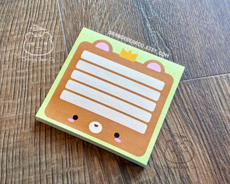 Cute Bear Sticky Note Memo Pads Quirky to Do List Sticky Note, Back to ...