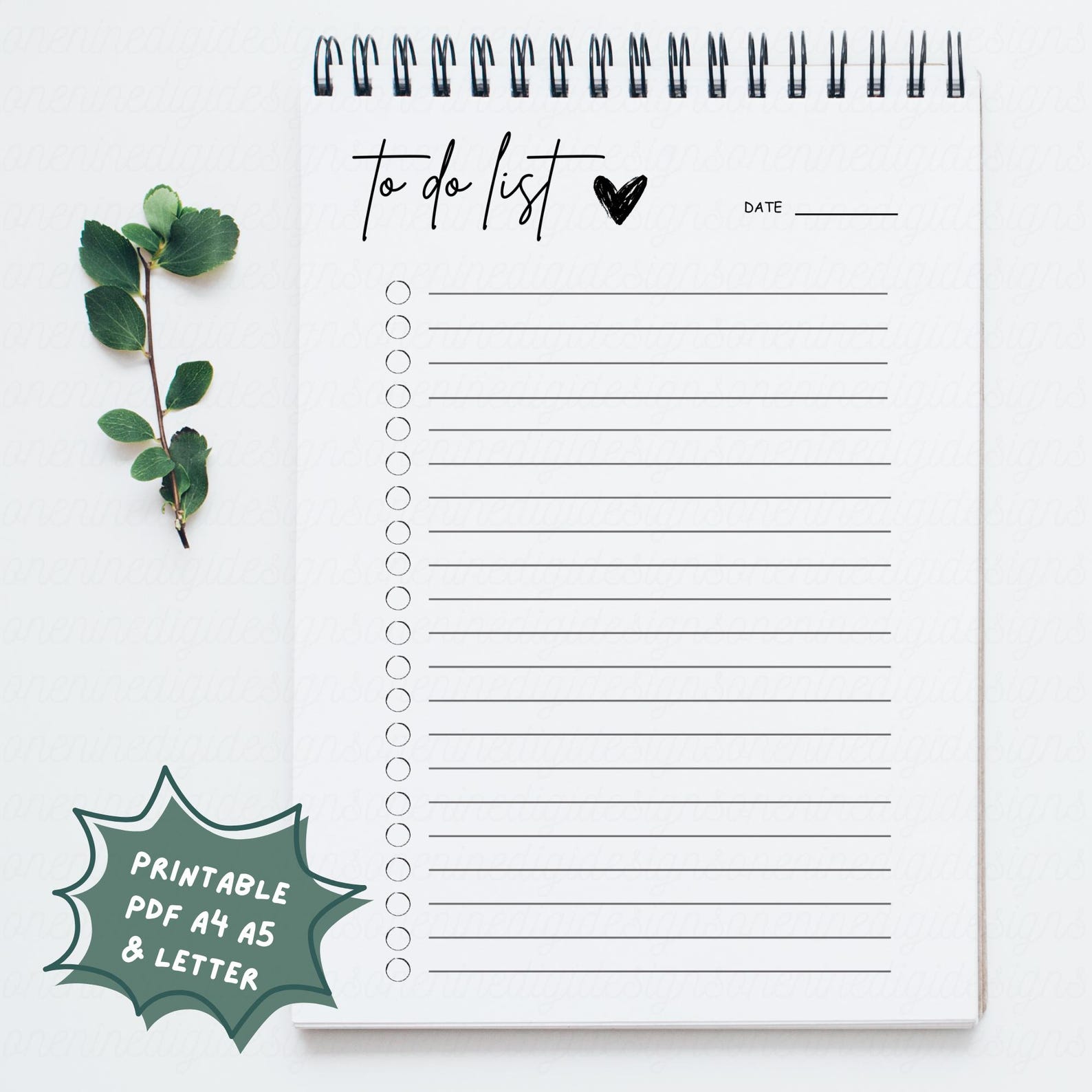 Blank to Do List, Printable to Do List, Daily Planner, Task, Printable ...