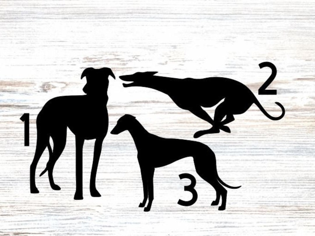 Personalized Greyhound Car Decal, Dog Decal, Dog Lovers, Greyhound ...