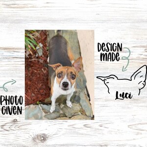 Personalized Dog Ear Car Decal, Dog Decal, Dog Lovers, Custom Dog Ear ...