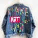 Colorblock Hand Painted Denim Jacket, Jean Jacket, Women's Jacket - Etsy