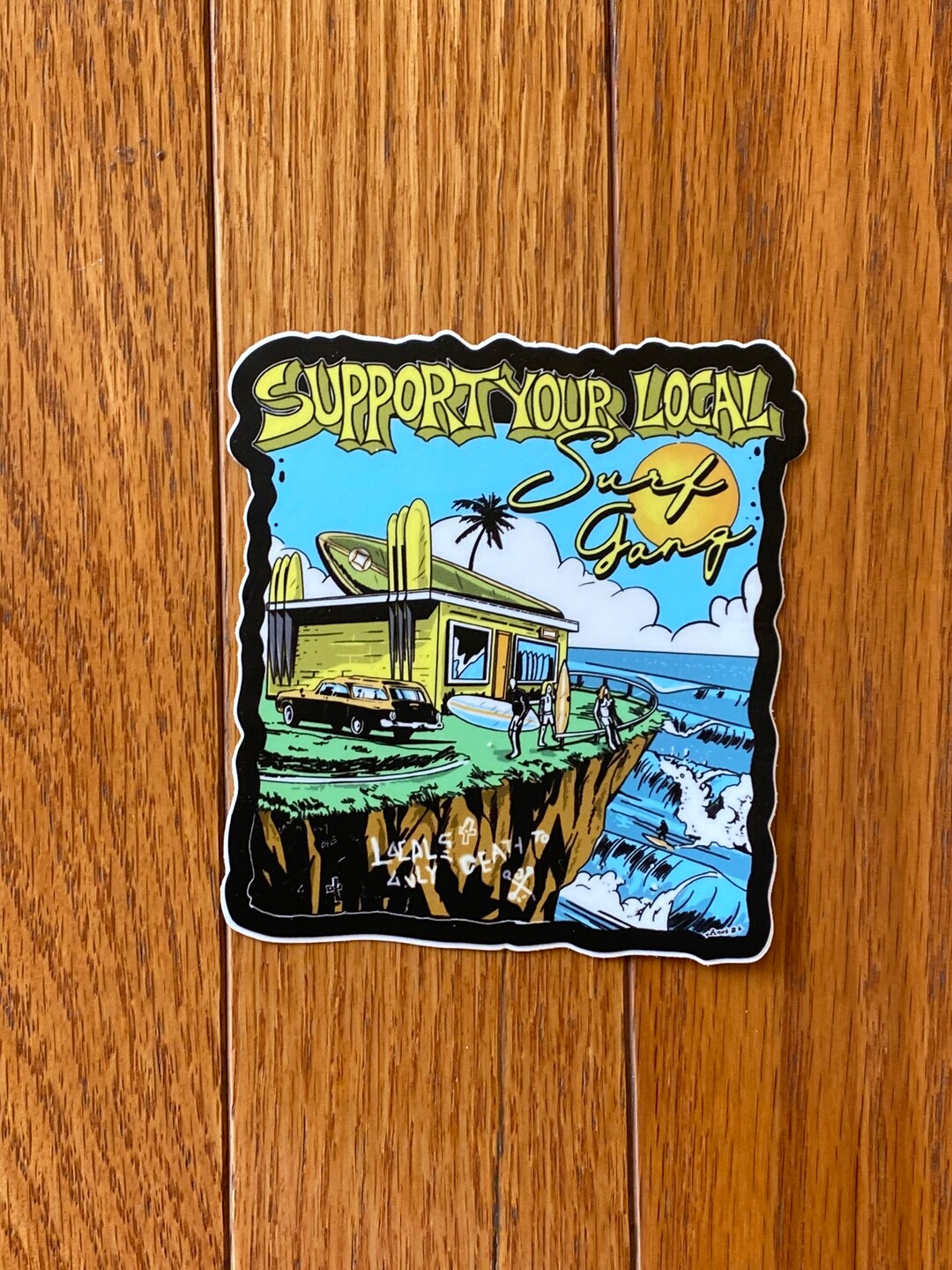 Support You Local Surf Gang Stickers Locals Only Surfer - Etsy