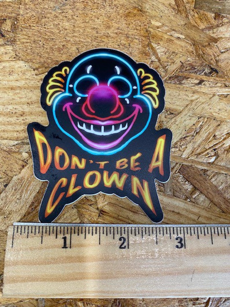 Dont Be a Bozo Clown Sticker Clown Sticker Evil Clown - Etsy