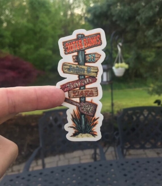 Pogue Outer Banks Name Sticker the Gang is All Here 4x2 - Etsy UK