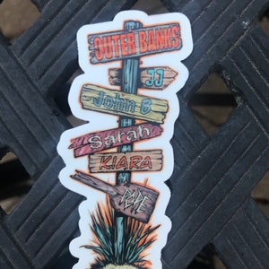 Pogue Outer Banks Name Sticker the Gang is All Here 4x2 - Etsy