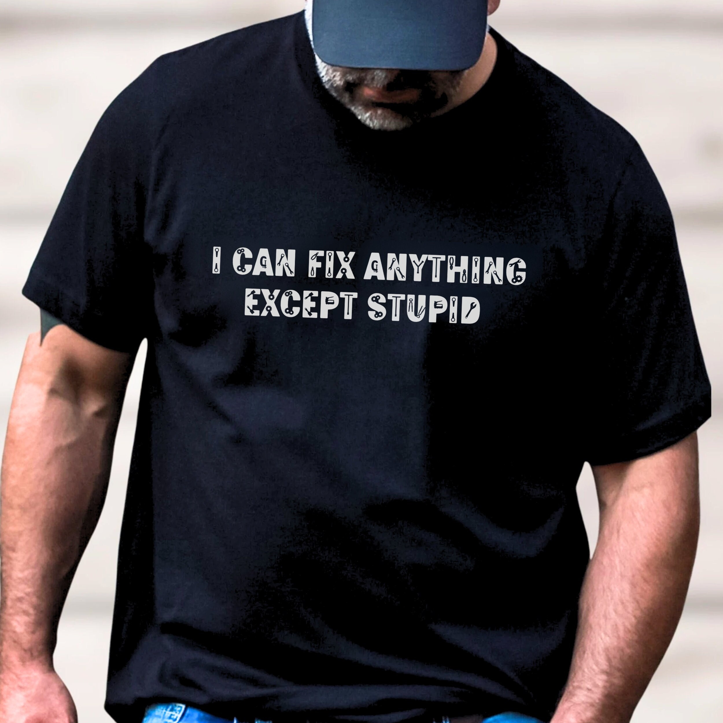 Can't Fix Stupid Shirt, Mechanic Funny T-shirt, Handyman Funny Tee ...