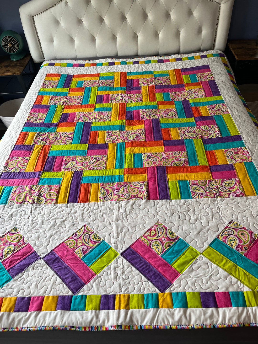 Handmade Hot Pink Paisley Quilt - Etsy