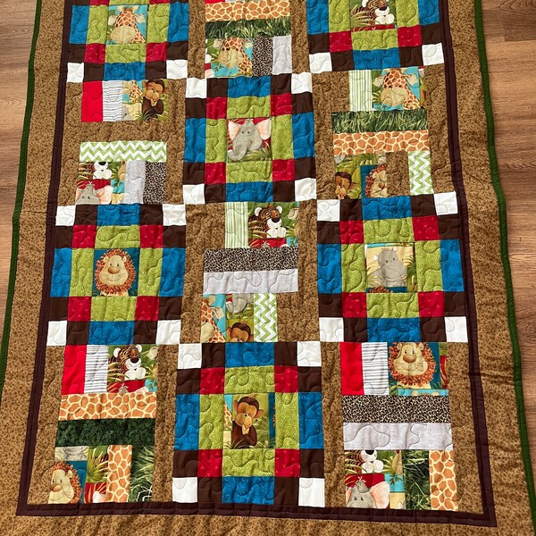 Jungle Animals Quilt - Etsy