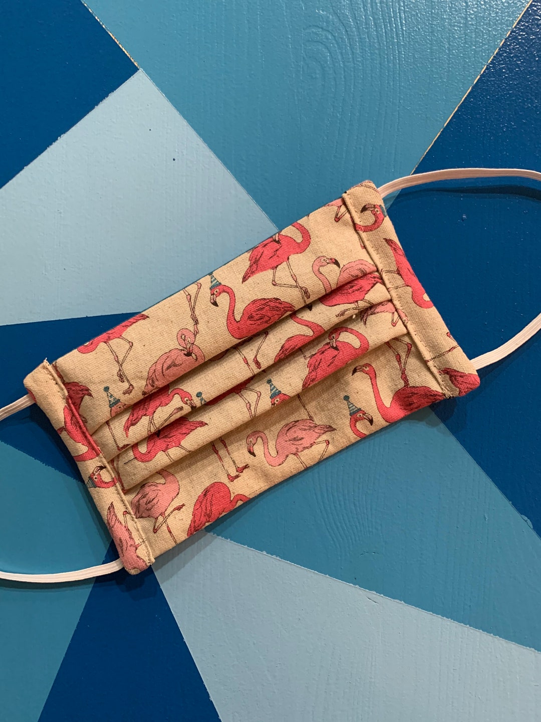 Flamingo Face Mask, Fun Face Mask, Flamingo Gifts, Mask With Nose Wire ...