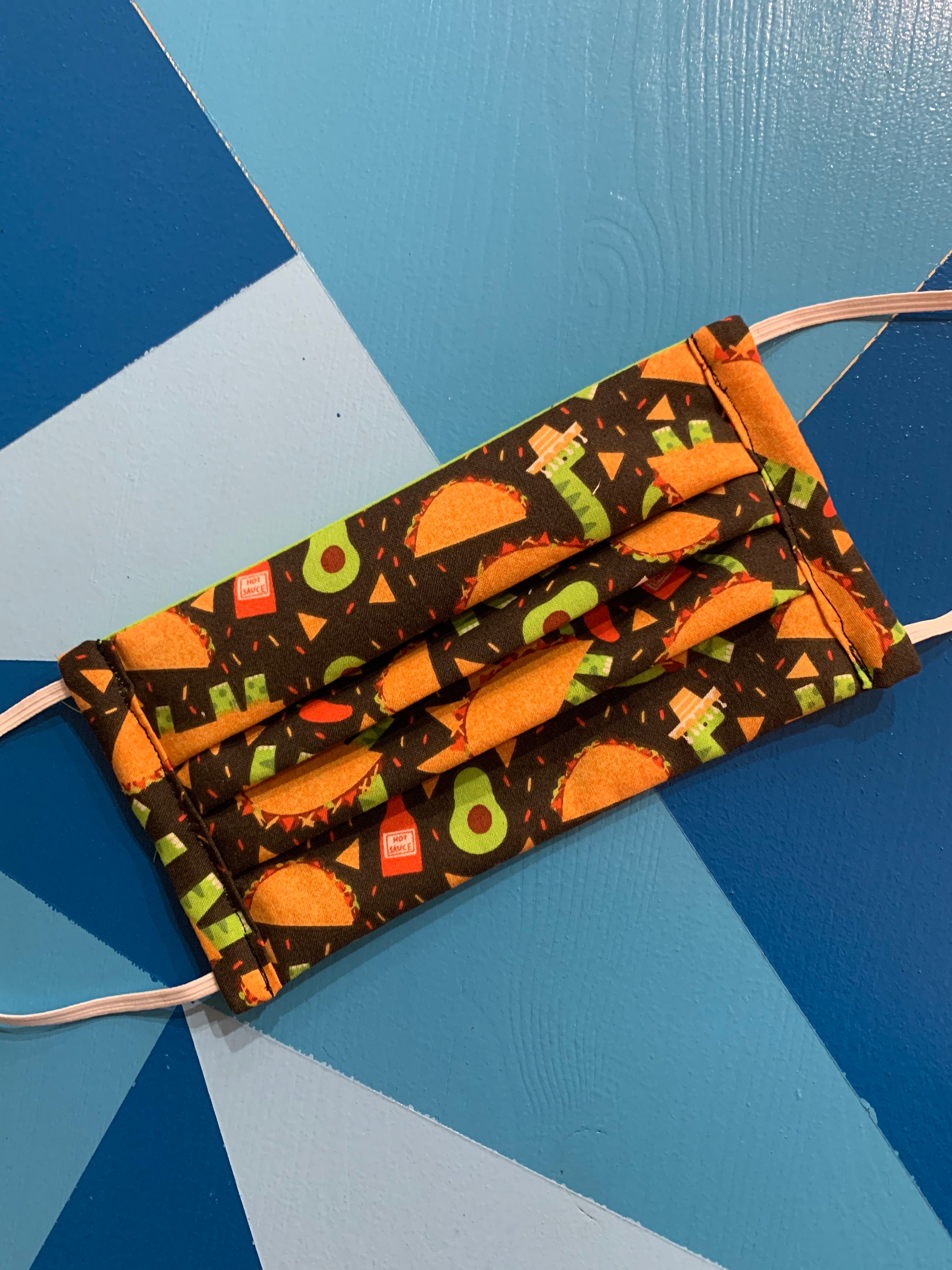 Taco-saurus Avocado/mexican Food Face Mask/cover With Removable Nose ...