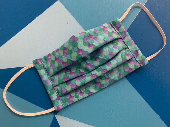 Mermaid/merman Fish/dragon Scales Face Mask/cover With - Etsy