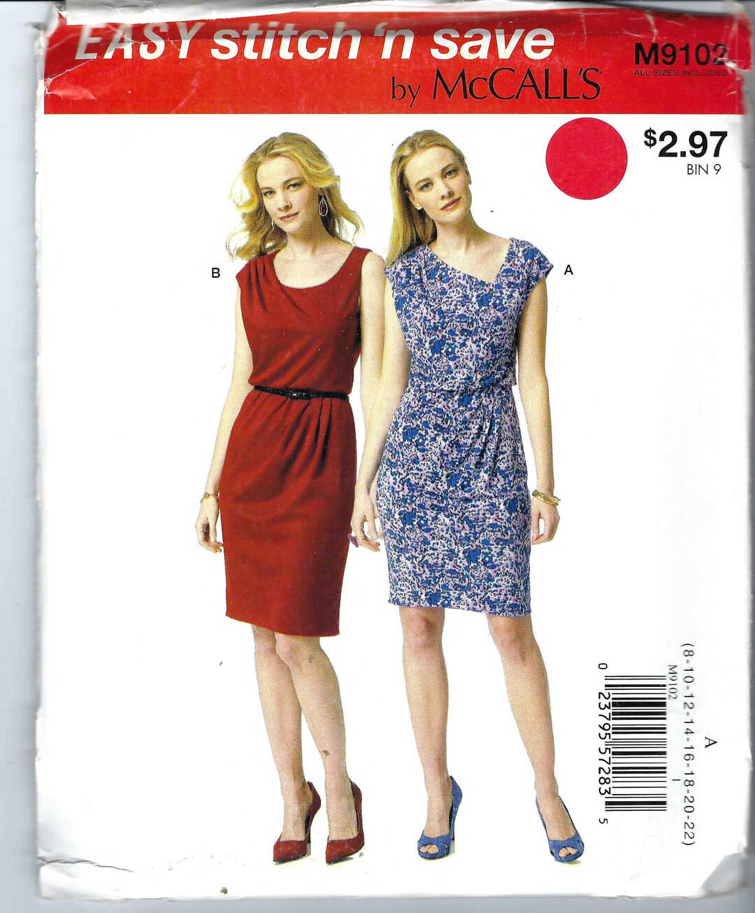 Uncut Mccall's Sewing Pattern Misses Easy Lined Fitted Dress Pattern ...