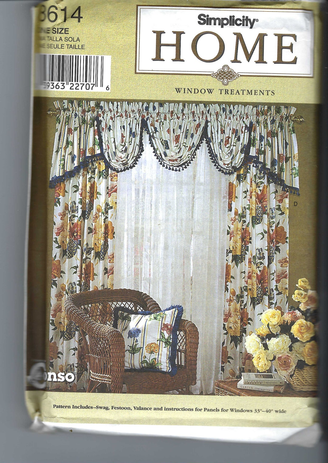 Uncut Simplicity Sewing Pattern 8614 One Size Window Treatments FF - Etsy