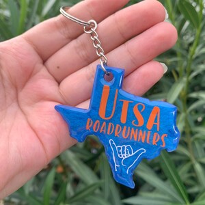 UTSA Personalized Keychain University of Texas at San Antonio | Etsy