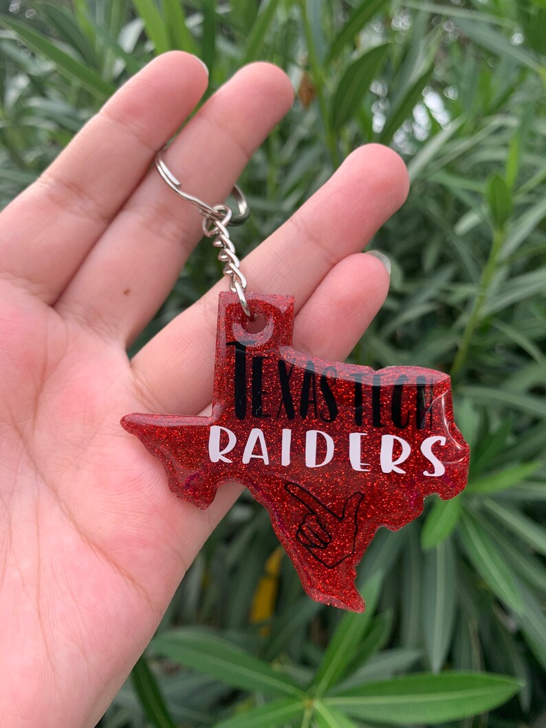 Texas Tech Raiders Personalized Keychain- Texas Tech University Custom ...